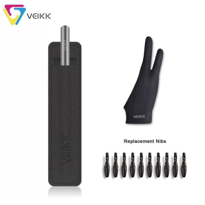 VEIKK P001 Pen /Glove/Pen Nibs for Drawing Tablet VEIKK S640 / A30 with ...