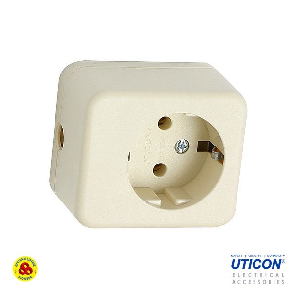 Uticon Stop Kontak 1 Lubang ST-118 | Lazada Indonesia