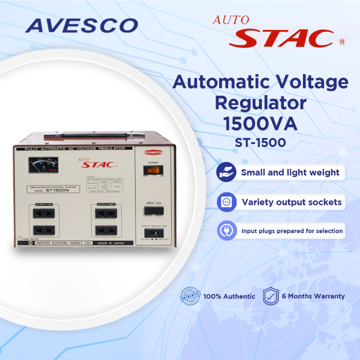 1500VA AVR Servo Motor Automatic Voltage Regulator (Single Phase) Made ...
