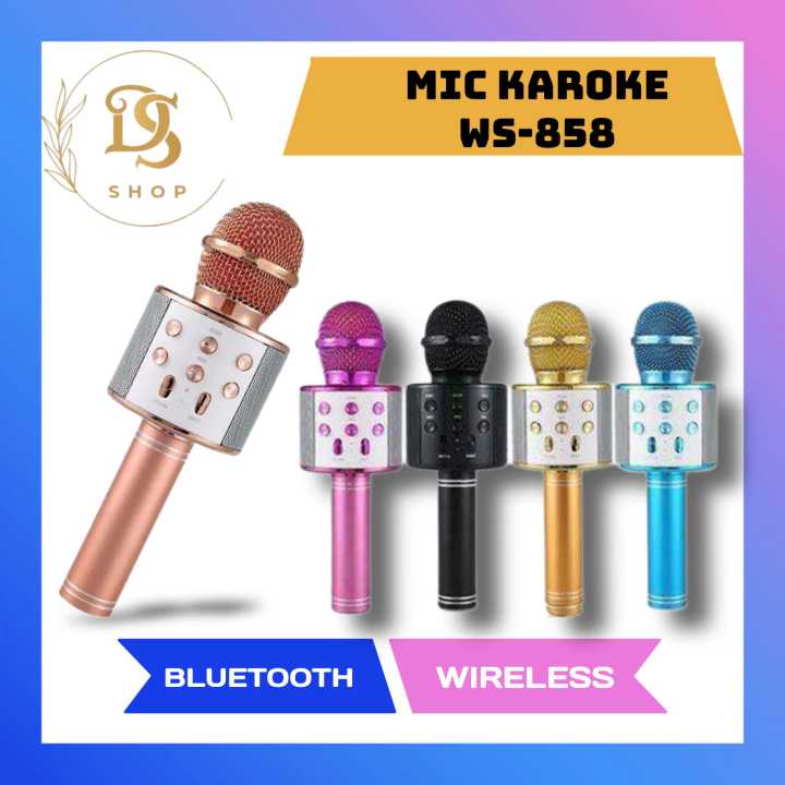 mic bluetooth ws 858 microphone wireless | Lazada Indonesia