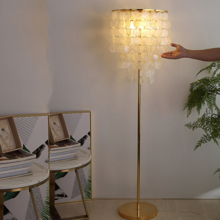 Nordic Light Luxury Shell Fritillary Floor Lamp Living Room Bedroom ...