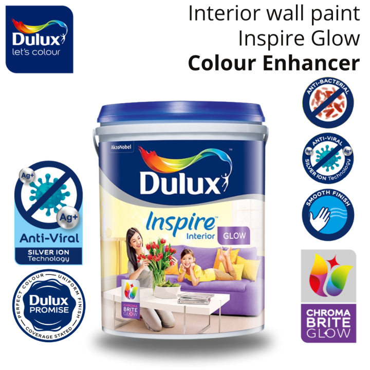 Dulux Inspire Interior Glow - Interior Wall Paint (WITH COLOUR ENHANCER ...