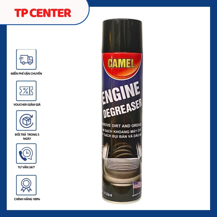 Chai xịt vệ sinh CAMEL ENGINE DEGREASER 650ml làm sạch khoang máy oto ...