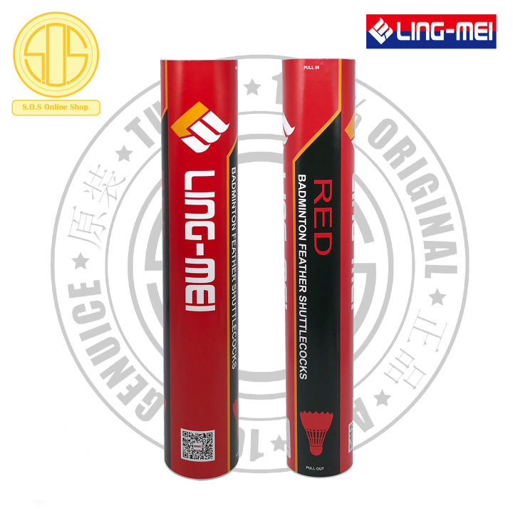 100% Original!!! Ling Mei Badminton Shuttlecock Red Speed 77 | Lazada