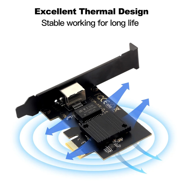 (SONM) 2500Mbps PCI-E to RJ45 Network Card I226 Chip Gigabit Ethernet ...
