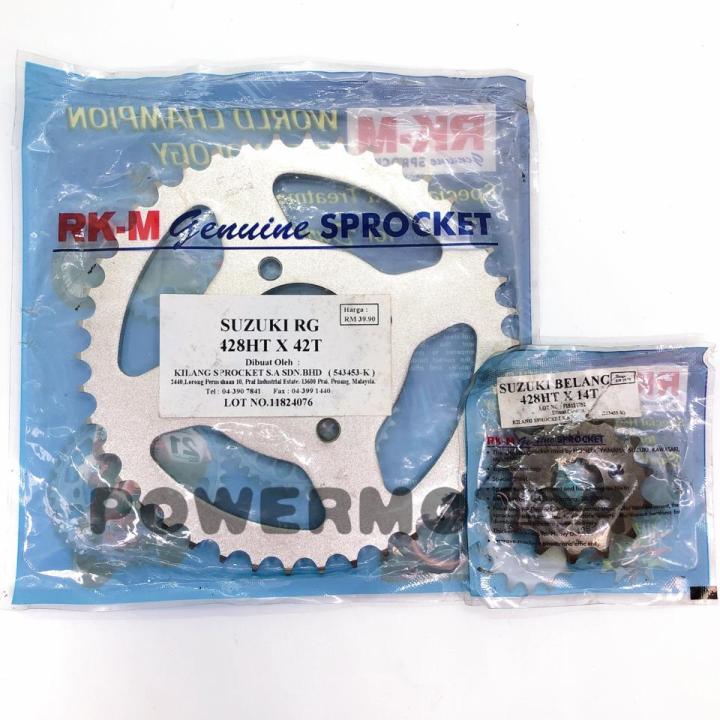 🔥💯%ORIGINAL ️ RKM Sprocket Suzuki Belang RG 428HT x 14T 42T 43T | Lazada