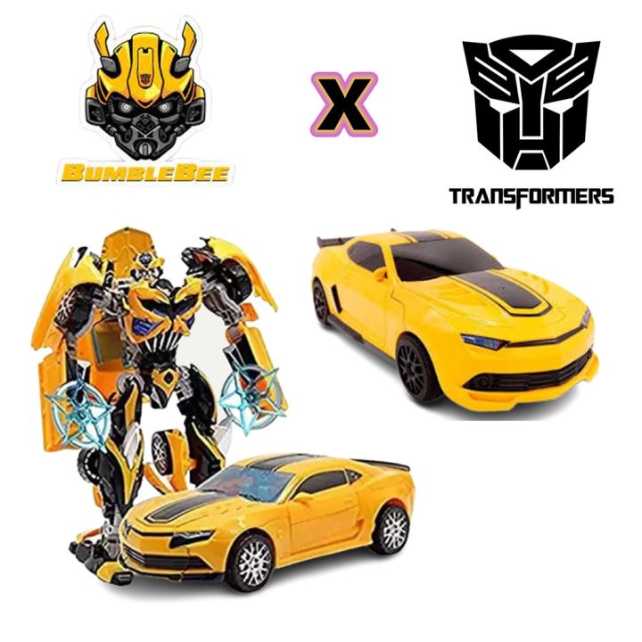 Transformers Bumblebee 2 IN 1 BATTERY OPERATED TOY TRANSFORMER CAR TO ...