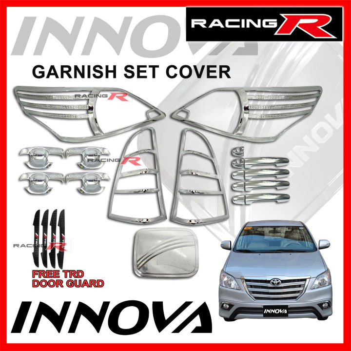 Toyota Innova 2012 to 2015 Combo Set Garnish Cover Chrome [Free TRD ...