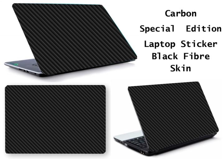 Carbon Special Edition Laptop 3D Sticker Black Fibre Skin computer ...