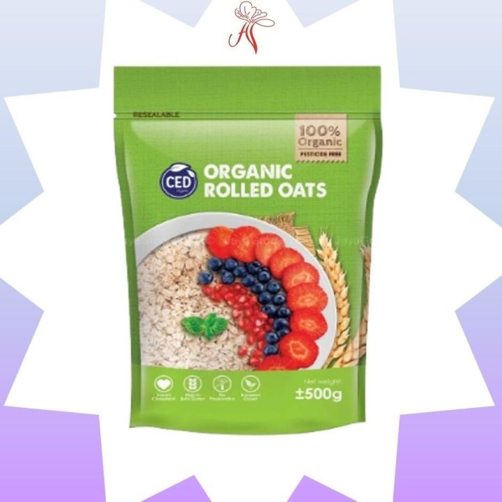 Ced Organic Rolled Oats 500G Huat Tiong | Lazada