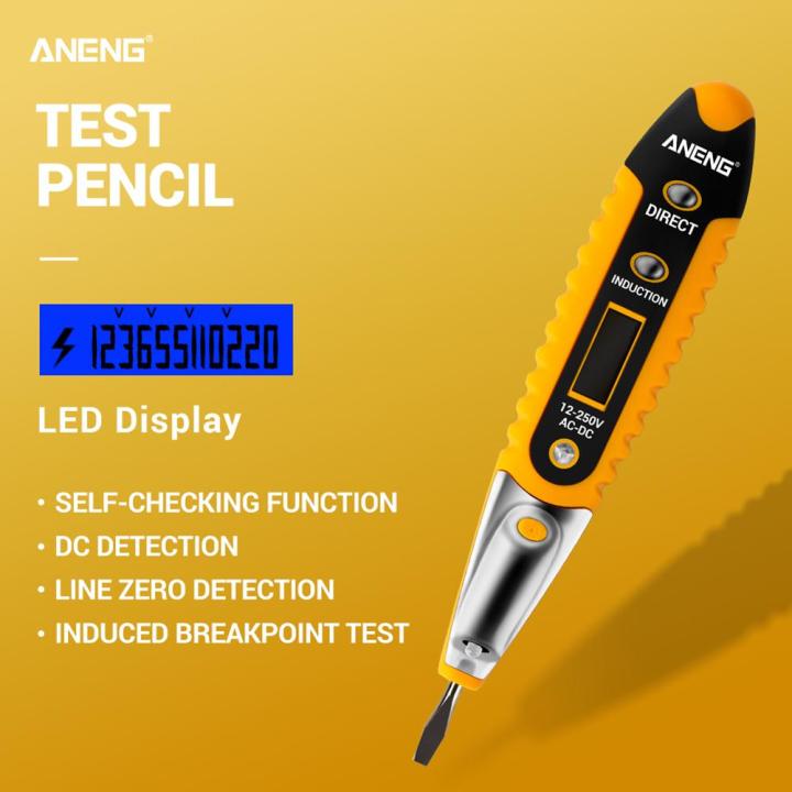 ANENG AC/DC LCD แรงดันไฟแสดงผลแบบดิจิตอลปากกาทดสอบเครื่องตรวจจับเครื่อง ...