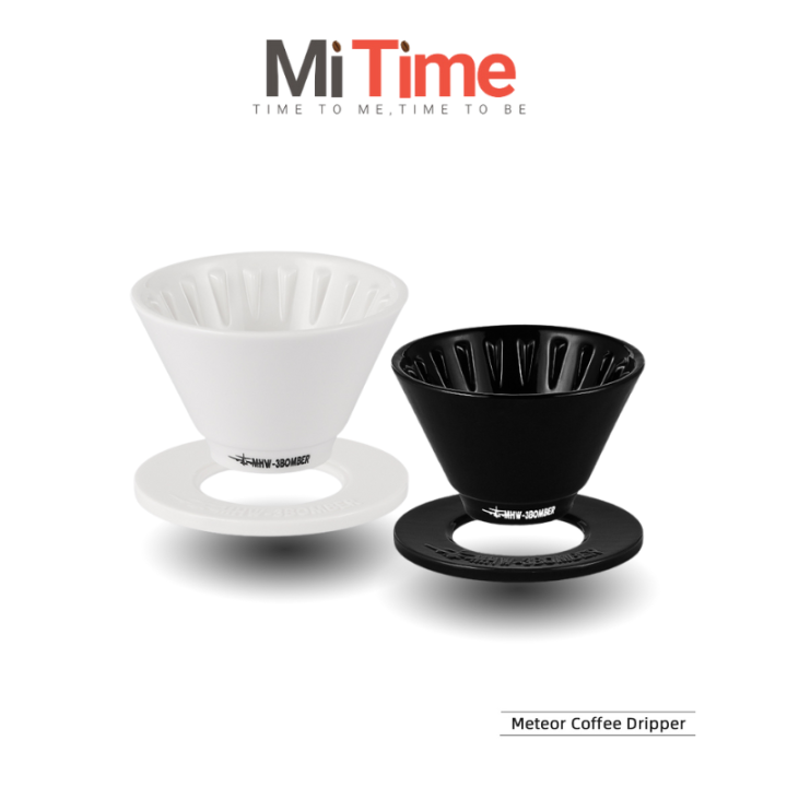 MHW-3BOMBER -Meteor Coffee Dripper Cake shape Coffee Dripper 155 /185 Ceramic Pour over dripper ...