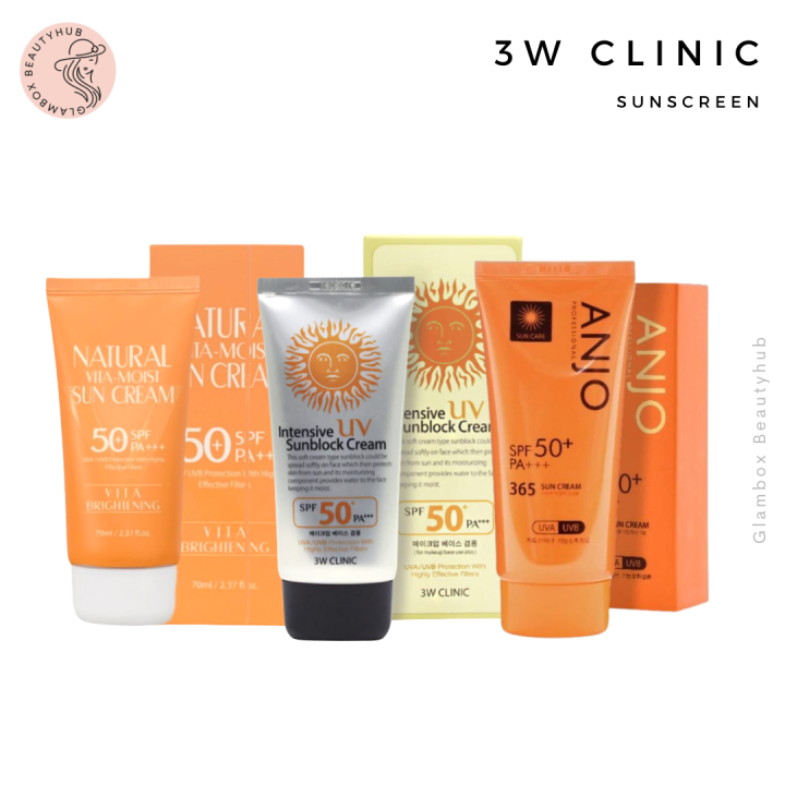 3W Clinic Sunscreen Sunblock Intensive UV Cream SPF50 PA++ | Lazada