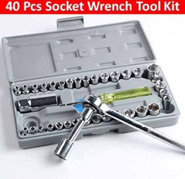 40pcs Combination Socket Wrench Set Tools | Lazada PH