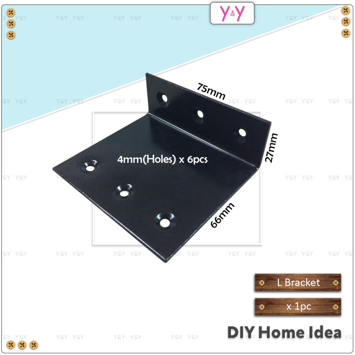 Y&Y Eco 27mmx66mmx75mm L Shape Steel Bracket / L Bracket / Corner Joint ...