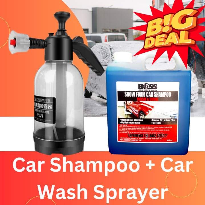Boss Oto Moto Quality Car Shampoo with Heavy Duty Car Wash Sprayer for ... Boss Oto Moto Quality Car Shampoo with Heavy Duty Car Wash Sprayer for ...