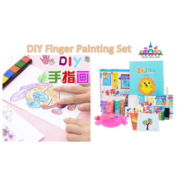 Ready Stock!! DIY Finger Painting Craft Drawing Hand Art Set Toy ...