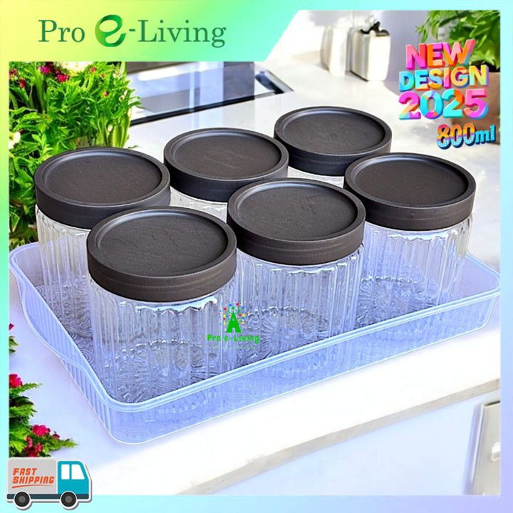 6pcs Set Bekas Kuih Raya Set 800ml/Cookies Container Set /Bekas Kuih ...