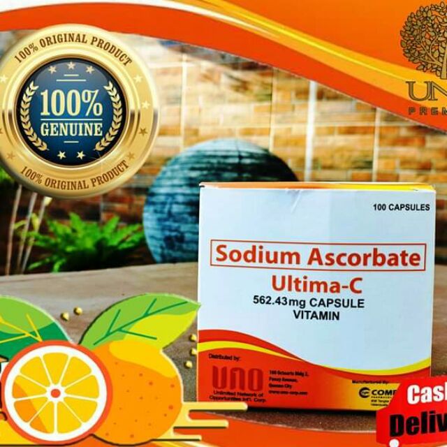 1st Health Ultima C Sodium Ascorbate 562.43mg 100 capsules/box | Lazada PH