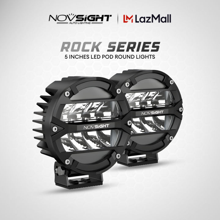 Novsight Rock Series - 5-inch LED Pod Round Lights Driving Lights ...