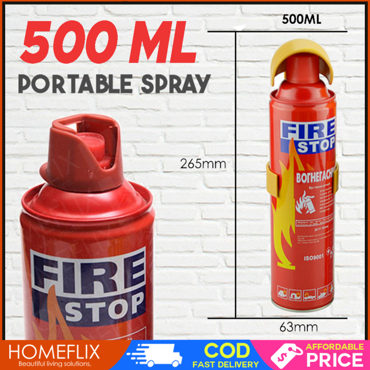 Homeflix Fire extinguisher 1000ml / 500ml Fire Stop - Portable ...
