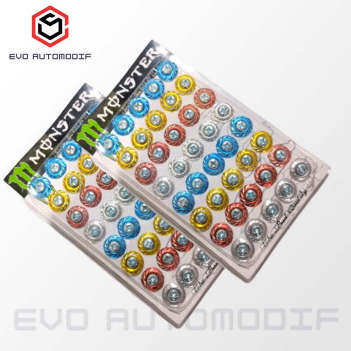 Baut 6 Baut M6 Baut Plat Nomor Plus Ring CNC dan Mur Panjang 18 mm High ...