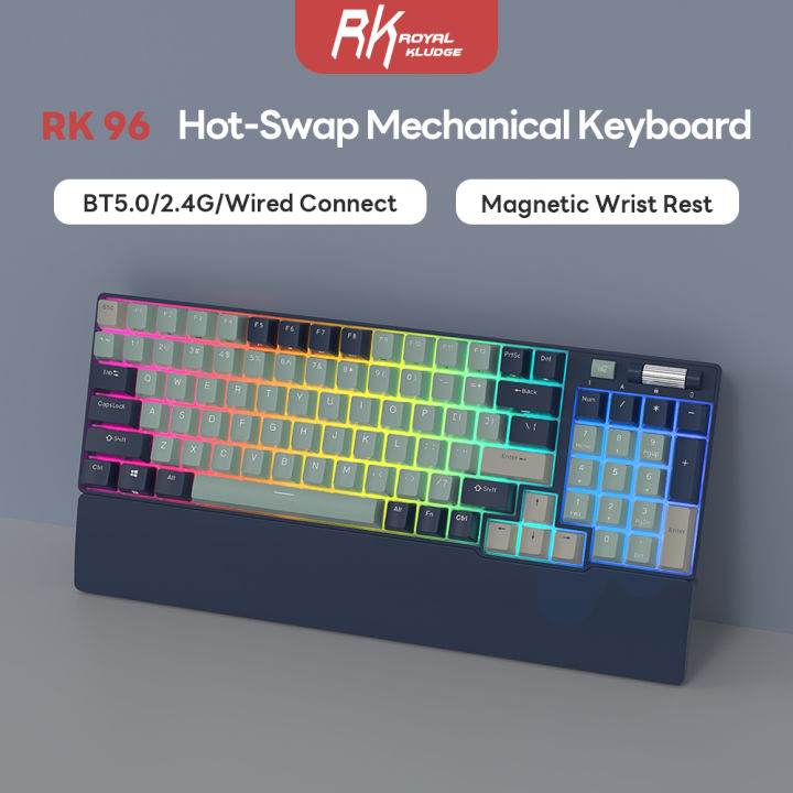 RK Royal Kludge RK96 96 Keys RGB Wireless Mechanical Keyboard 3-Mode ...