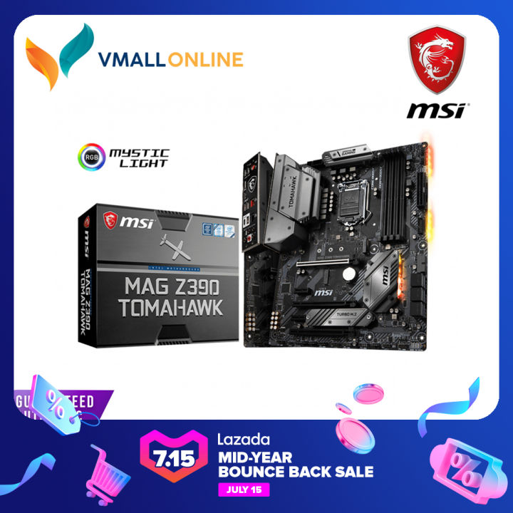 MSI MAG Z390 Tomahawk Intel 9th Gen Motherboard with MSI Mystic Light ...