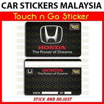 Honda Exclusive Look Touch n Go Sticker Front & Back CSM | Lazada