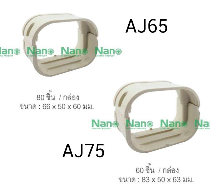 รางแอร์ NANO อุปกรณ์รางแอร์ ฝาครอบราง ข้อต่อตรง รางพลาสติก ข้อต่อตรง NANO (80 ชิ้น/กล่อง) AJ65 ...