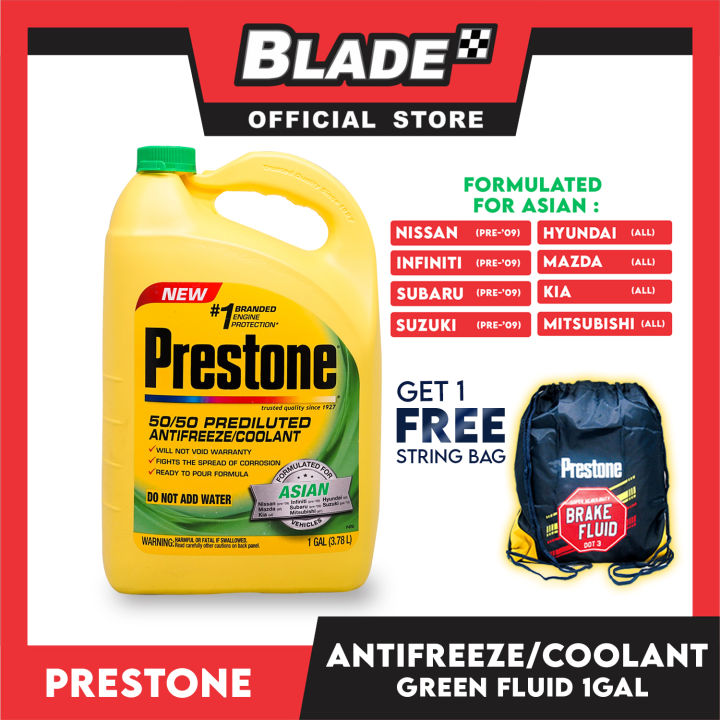 Prestone 50/50 Prediluted Antifreeze/Coolant Green 1 Gallon with FREE ...