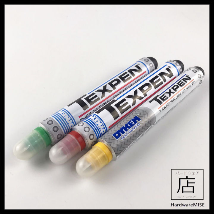 Dykem TEXPEN Green Yellow Red Medium Tip Industrial Steel Tip Paint ...