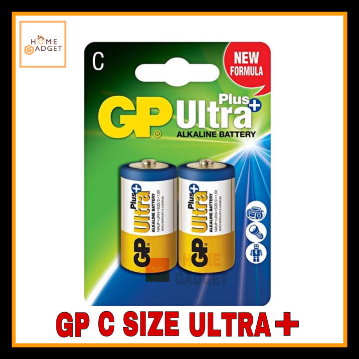 ORIGINAL GP Ultra Plus Alkaline C SIZE Battery (2pc) Card | Lazada