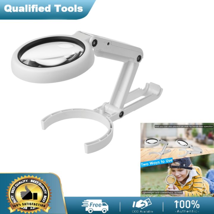 5X / 10X Handheld Desk Magnifier with LED Light USB Powered Illuminated ...