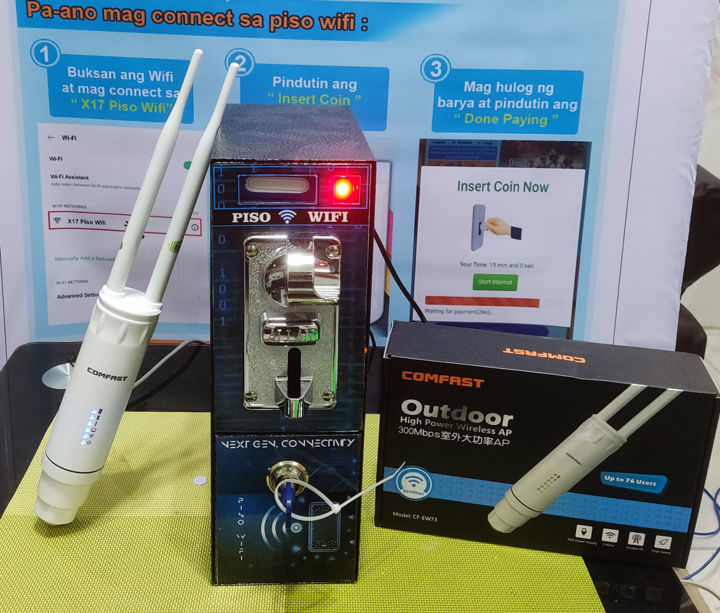Piso Wifi Vending Machine W/ Comfast EW-73 100 % Metal Case compact ...