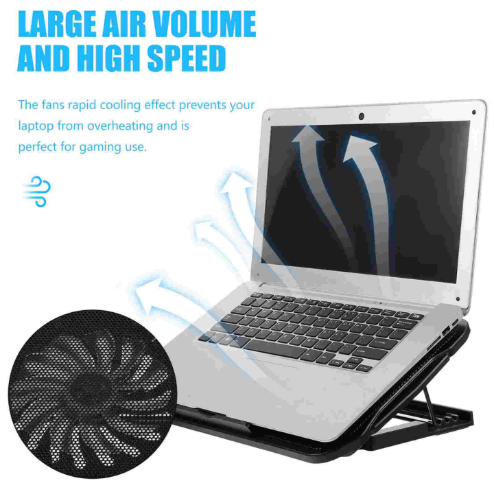 Laptop Cooling Pad Notebook Pads Ventilation Stand Fan Cooler 13 Inch ...