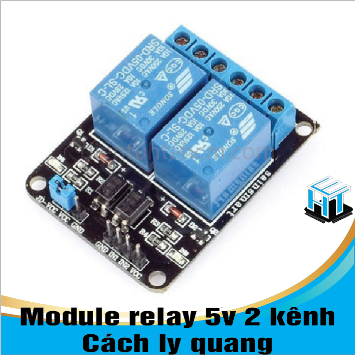 Module relay 5v 2 kênh - Cách ly Opto | Lazada.vn