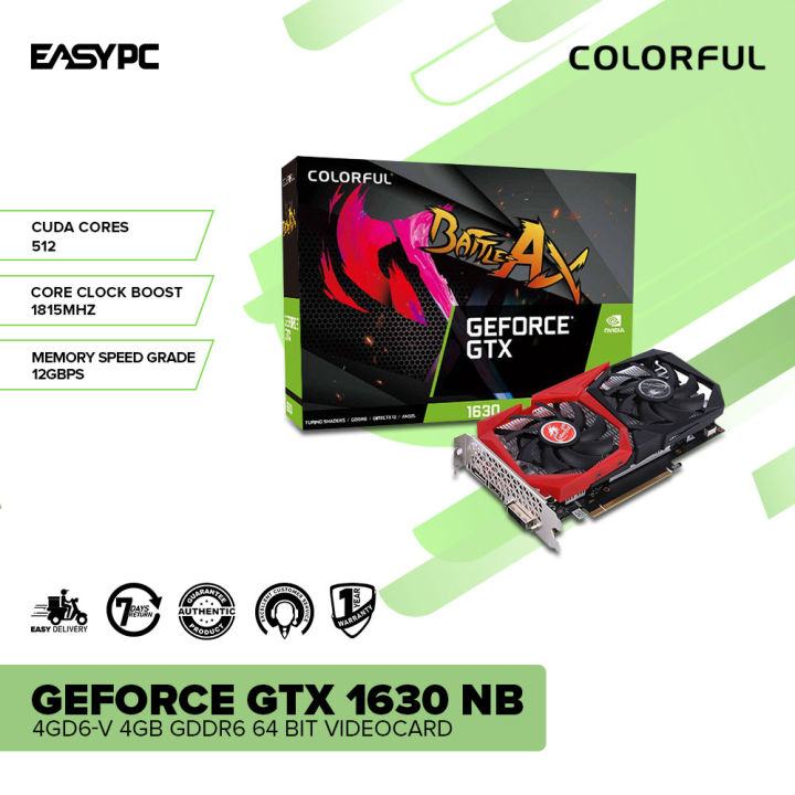 EasyPC | Colorful GeForce GTX 1630 NB 4GD6-V and NB 4GD6 V3-V 4GB GDDR6 ...