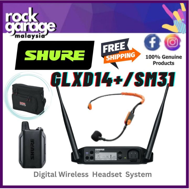 Shure GLXD14+/SM31 Digital Wireless Headset System With SM31FH ...