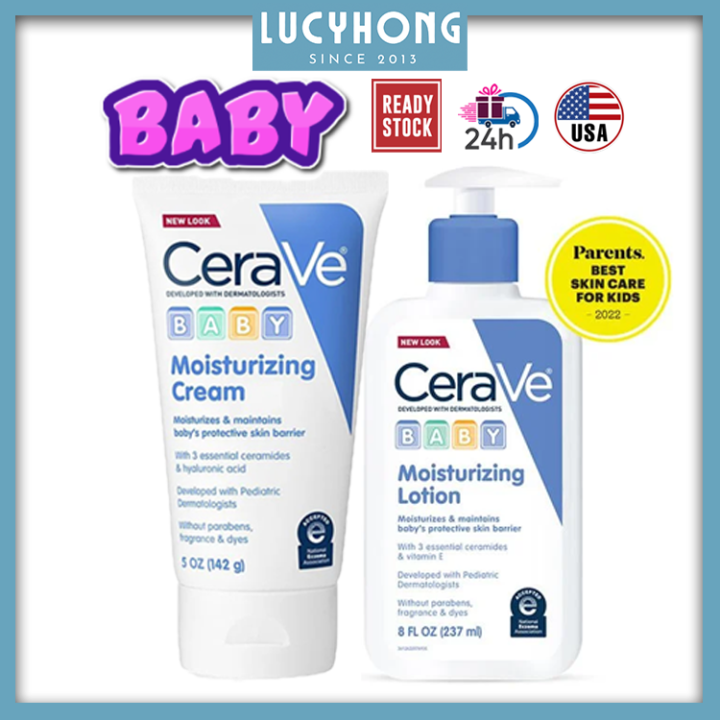 Cerave Baby Moisturizing Cream/Moisturizing Lotion with Ceramides ...