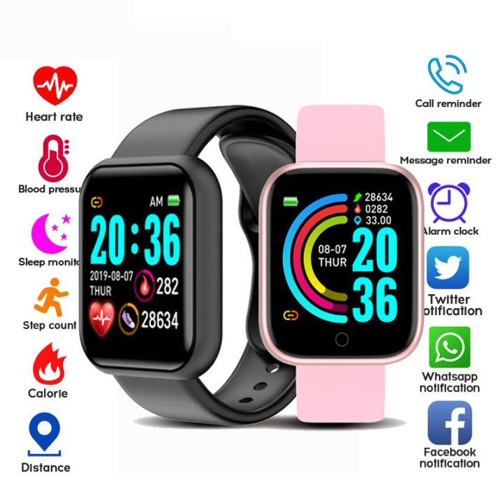 【การจัดส่งในประเทศไทย】นาฬิกา สมาร์ทวอทซ์ D20 Smart watch าฬิกาอัจฉริยะ ...