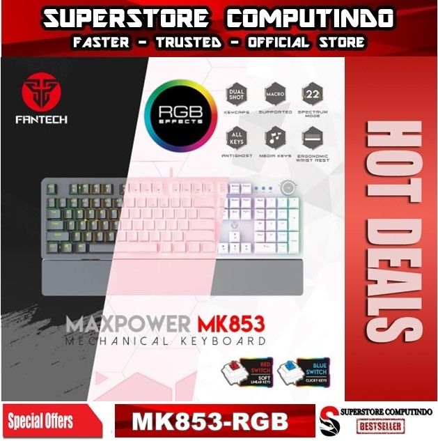Fantech MAXPOWER MK853 Gaming Mechanical Keyboard | Lazada Indonesia