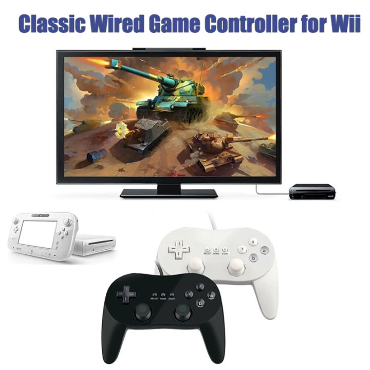 Classic Wired Game Controller for Wii Remote Game Gamepad Pro Joypad ...