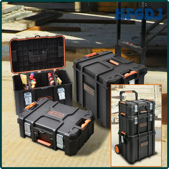 HFGDJ TACTIX Home Toolbox Multifunctional Stacking Combination Storage ...