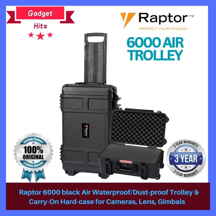 Raptor 6000 (BLACK) Air Waterproof/Dust-proof Trolley and Carry-On Hard ...