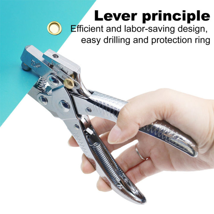 Hand Press Pliers 2-In-1 5mm Single Round Hole Punch Pliers Set for ...