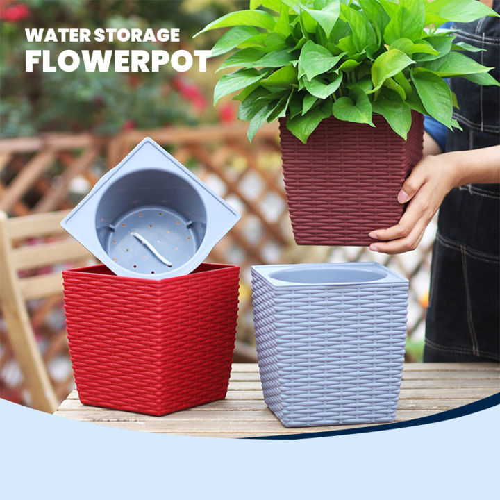 Locaupin Nordic Style Self Watering Garden Planter with Removable Inner ...