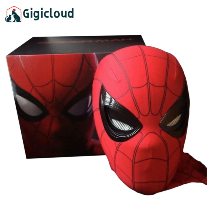 Spider man Mask Blink Eyes Movable Breathable Headgear Halloween ...