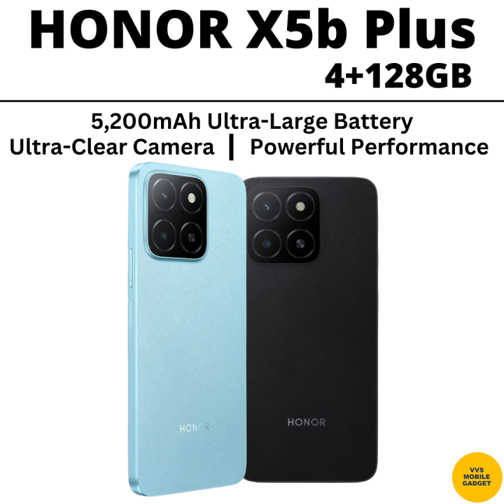 HONOR X5b Plus Smartphone [(4+4GB)+128GB]│5200mAh Battery│50MP Dual ...