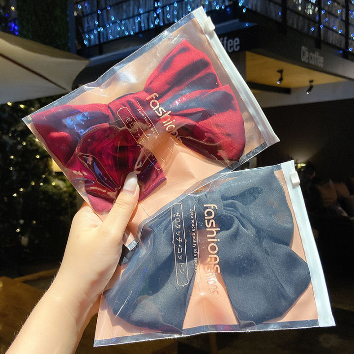 Hanni. Korean Elegant Satin Big Bow Hair Clip Ladies Sweet Hair Pin ...